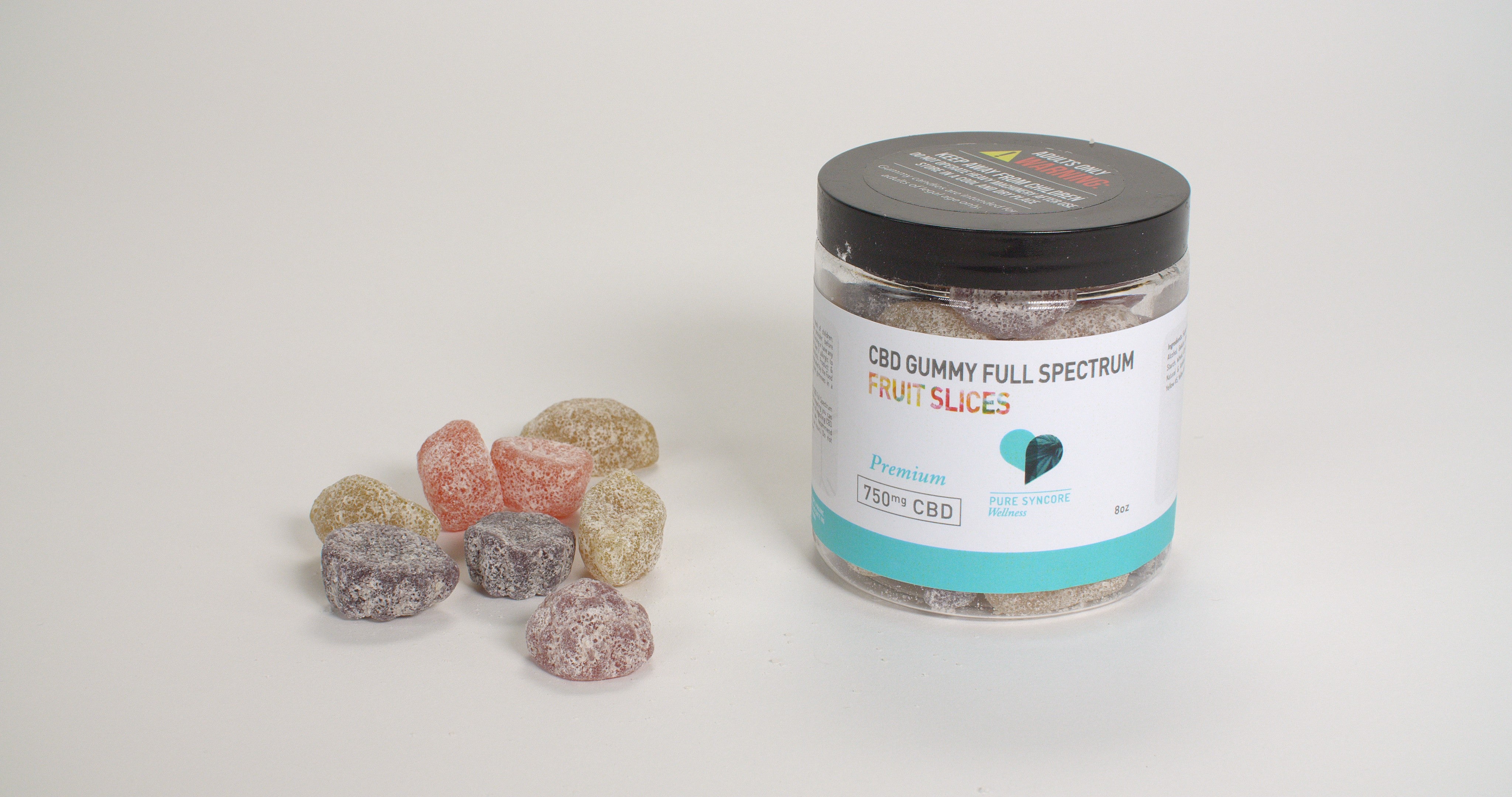 Organic Fruit Slices Gummies 750mg – Pure Syncore